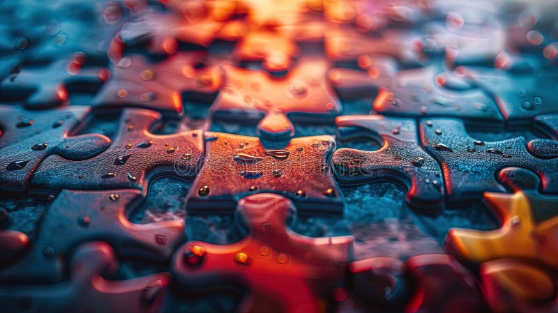 Innovative Solutions: Puzzle Pieces Fit Together, Signifying Creative ...