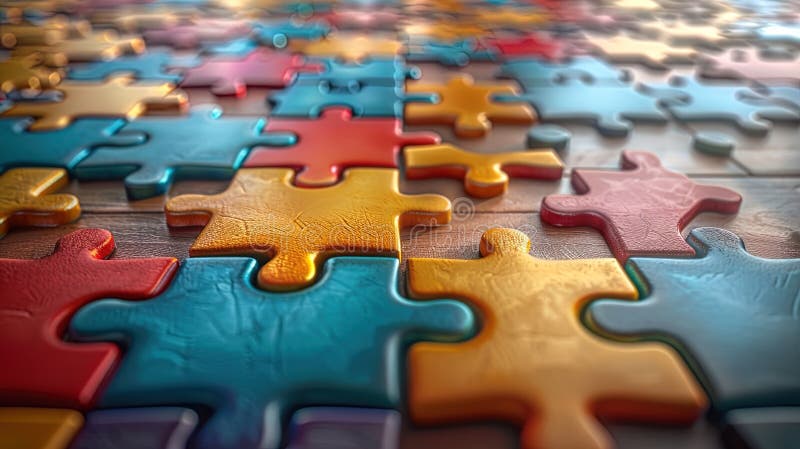 Innovative Solutions: Puzzle Pieces Fit Together, Signifying Creative ...