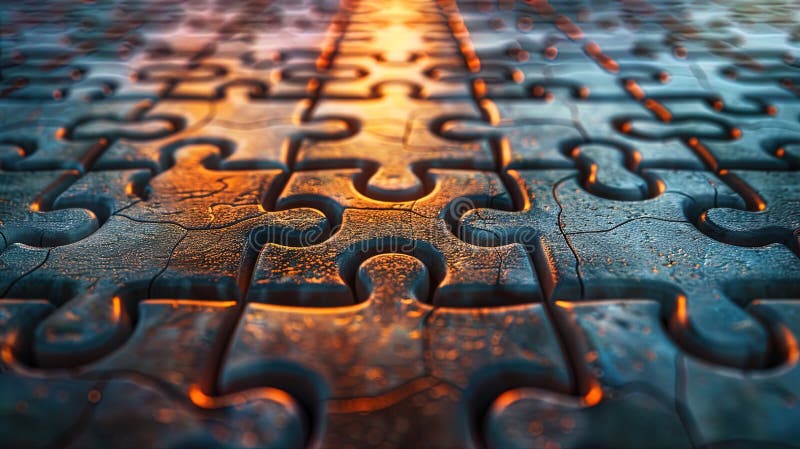 Innovative Solutions: Puzzle Pieces Fit Together, Signifying Creative ...