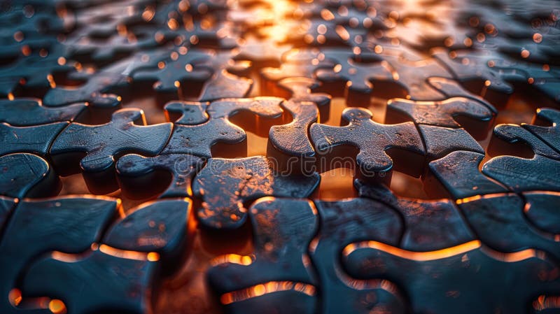 Innovative Solutions: Puzzle Pieces Fit Together, Signifying Creative ...