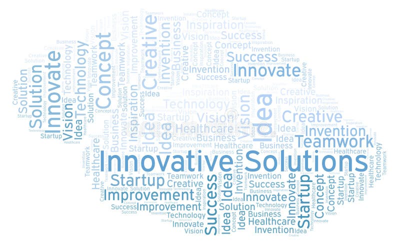 Innovative Solutions Word Cloud, Made with Text only. Stock ...