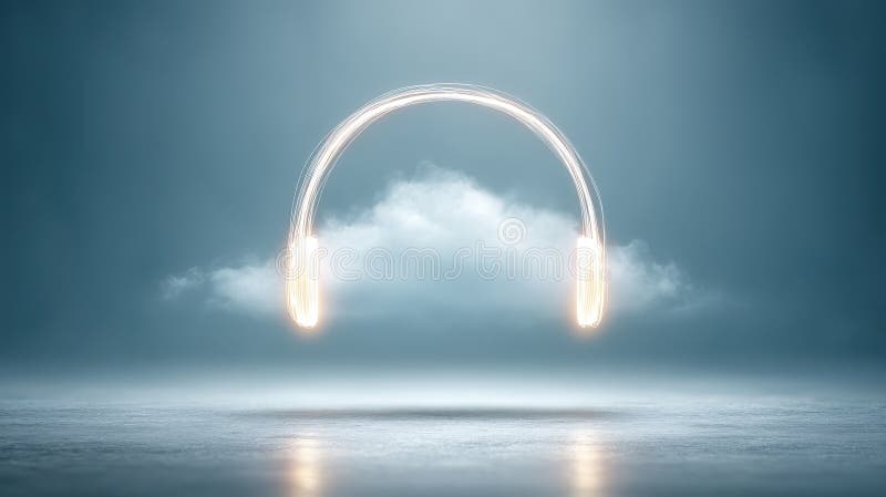 Innovative Sound Waves Digital Atmosphere Visual Art Futuristic Design ...