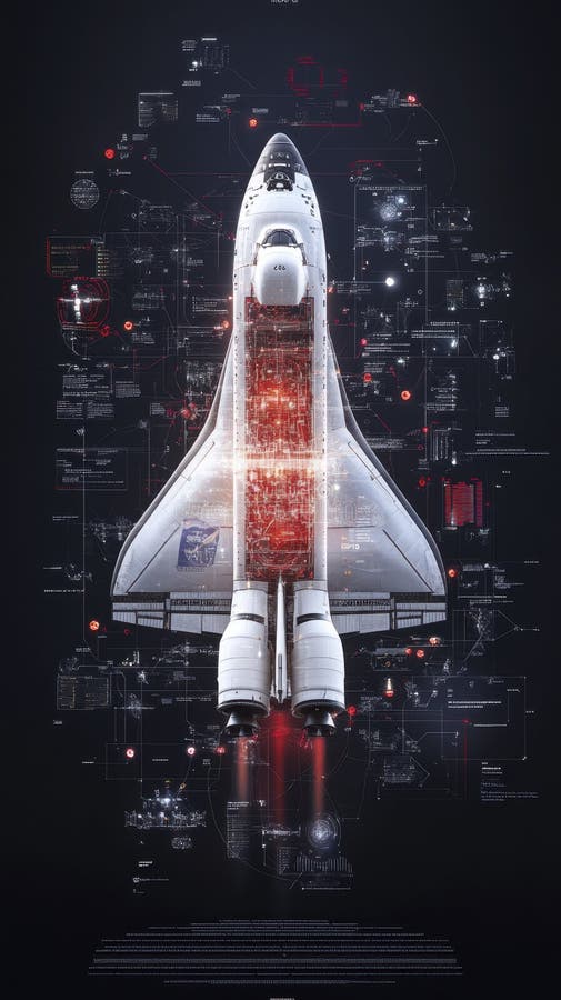 Innovative Space Shuttle Soaring through a Digital Universe with High ...