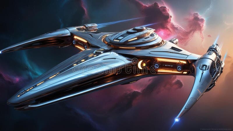 High-tech Spacecraft with Artificial Intelligence Stock Illustration ...