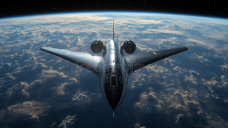 Innovative Spaceplane in Hypersonic Flight Above Earth Showcasing ...