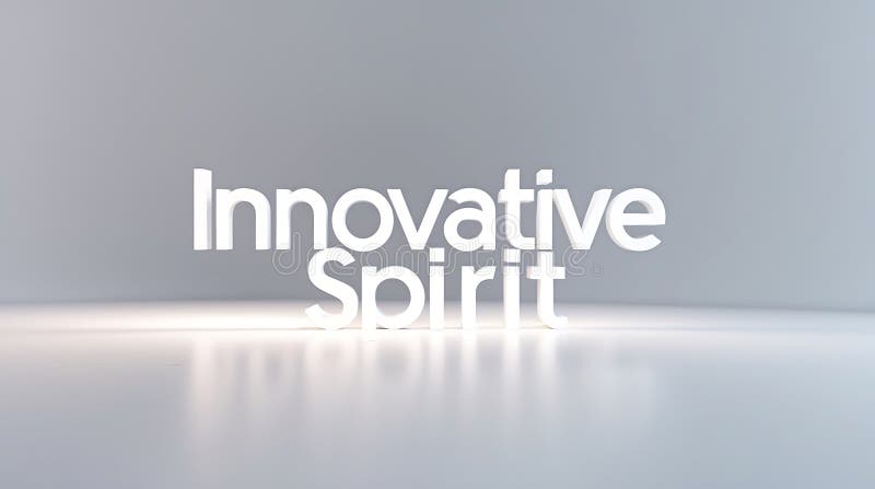 Innovative Spirit Displayed in Modern Typography on a Clean Backdrop ...