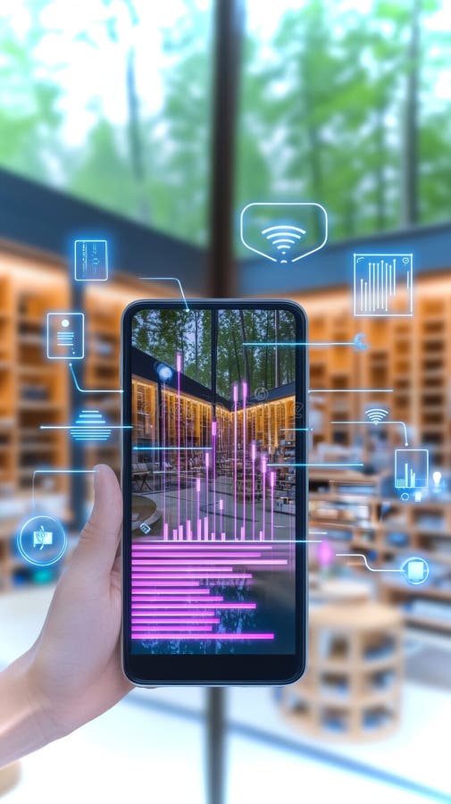 Innovative Split-screen Smartphone Showcasing Smart Home Technology in ...