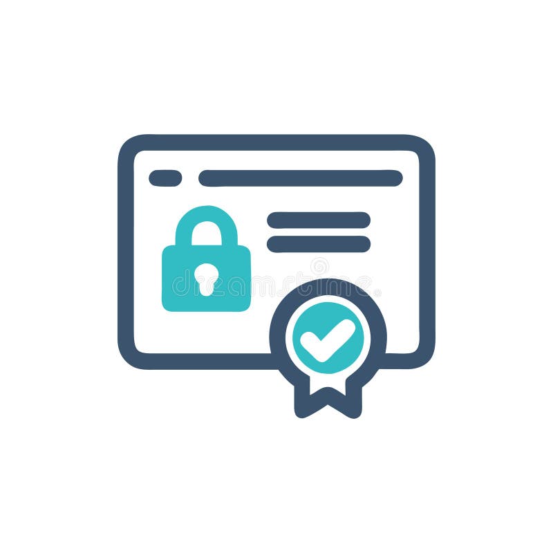 Innovative SSL Certificate Solutions Icon Stock Photo - Illustration of ...