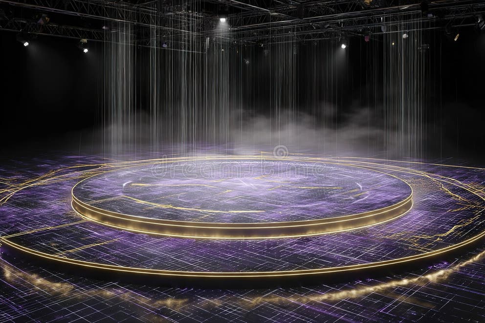 Innovative Stage Design Features Glowing Circular Platform with Mist in ...