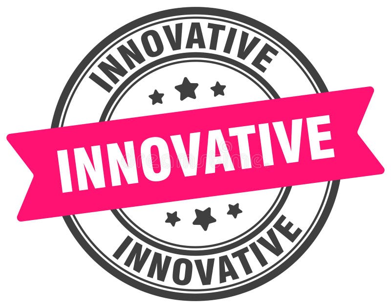 Innovative Stamp. Innovative Label on Transparent Background. Round ...