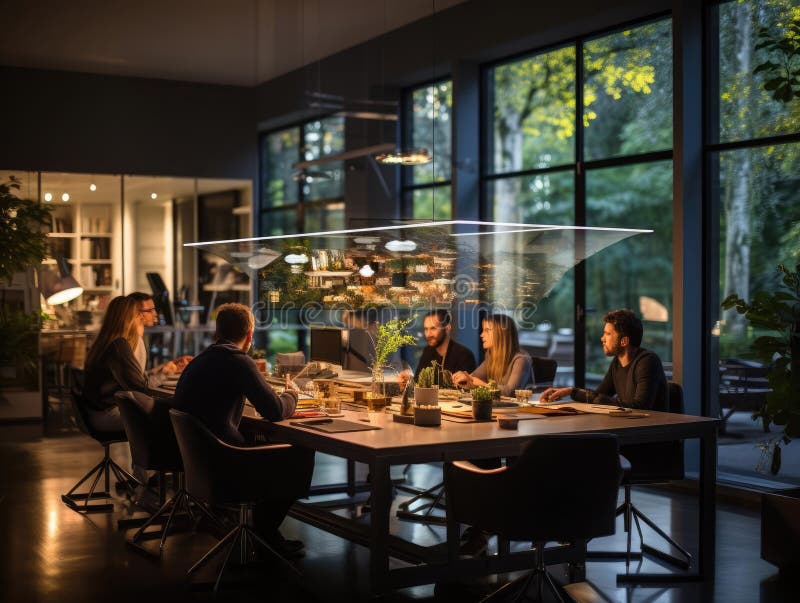 Innovative Startup Team Brainstorming in Boardroom 7 Words Stock ...