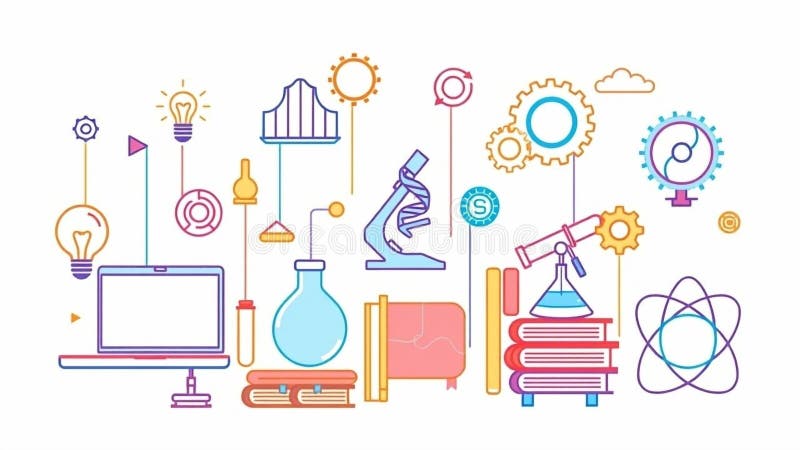 Innovative STEM Education: Vibrant Vector Illustrations Stock ...