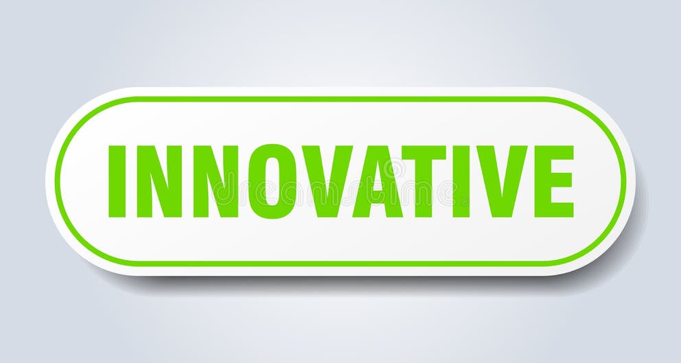 Innovative sticker. stock vector. Illustration of innovative - 197154529