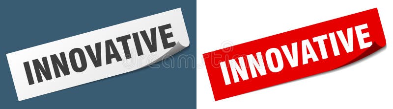 Innovative Sticker. Innovative Sign Set Stock Vector - Illustration of ...