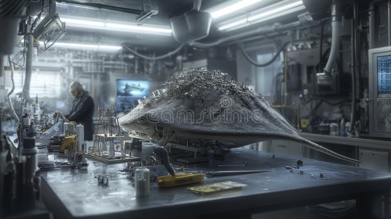 Innovative Stingray Prototype Development in High-tech Lab Underwater ...
