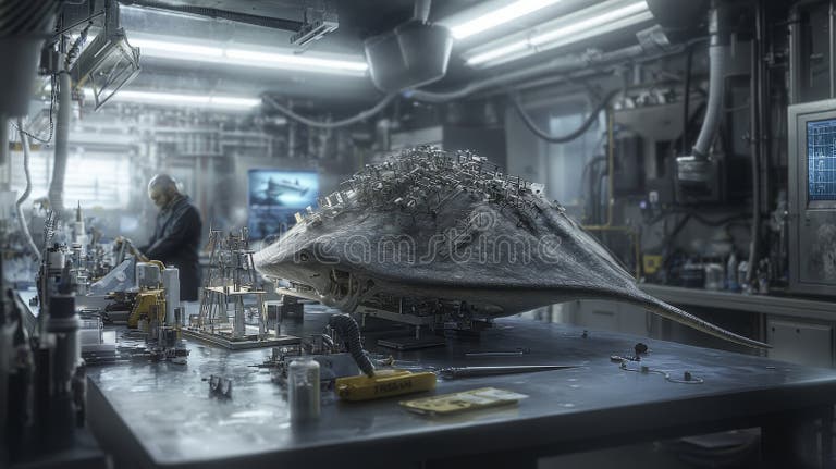 Innovative Stingray Prototype Development in High-tech Lab Underwater ...