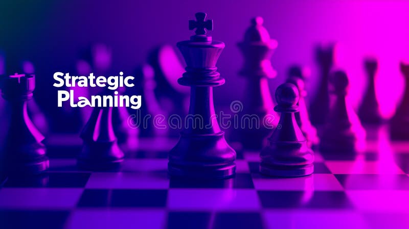 Innovative Strategic Planning Concept with Chess Pieces Displaying ...
