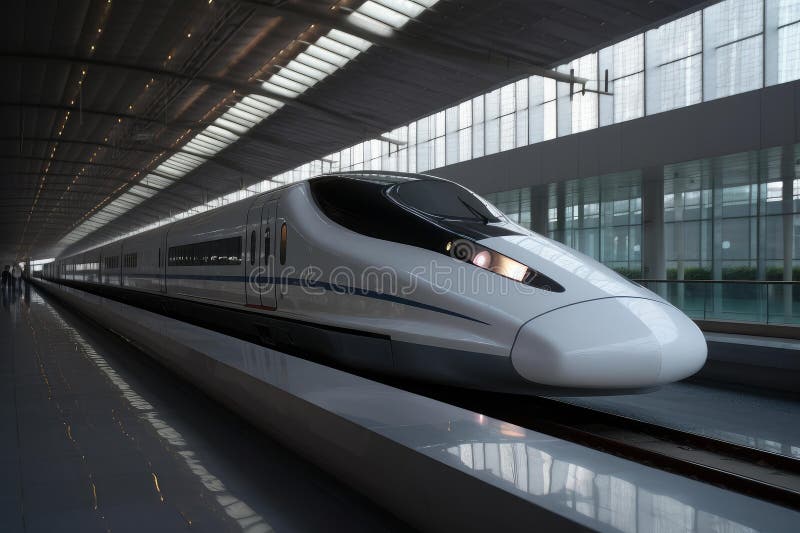 Innovative Super Modern Speed Train. Generate Ai Stock Image - Image of ...