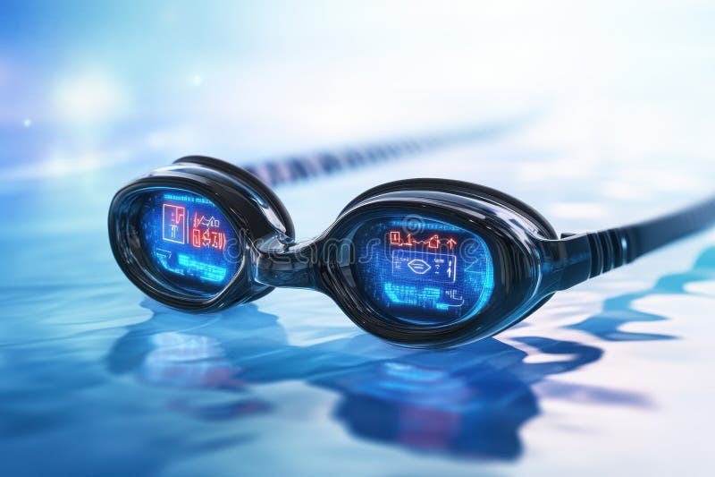 Swimming Goggles with Digital Display for Tracking Performance in Water ...