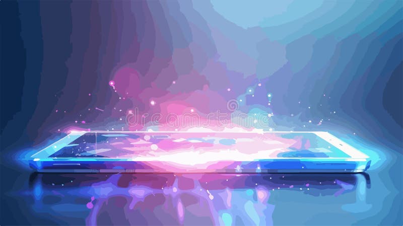 Innovative Tablet Light Screen Technology Hologram Show Concept Stock ...