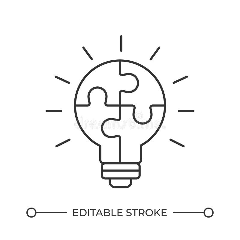 Innovative Tasks Solutions Line Icon Stock Illustration - Illustration ...