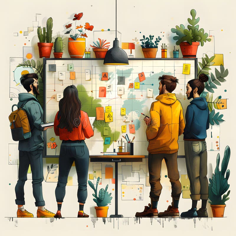 Innovative Teamwork: Diverse Professionals Collaborate on Creative ...