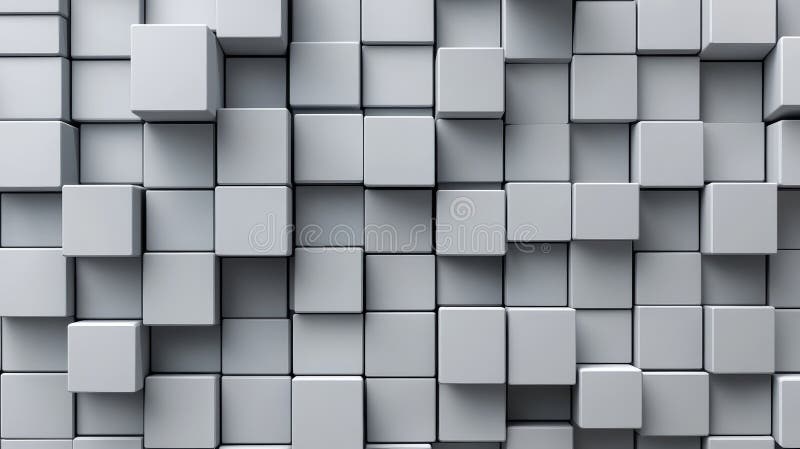 An Innovative Tech Background Created with Glossy, Grey Blocks. 3D ...
