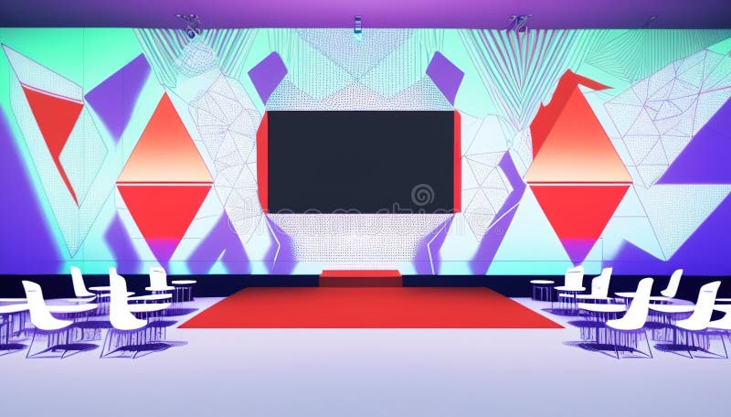 Innovative Tech Conference Backdrop, Made with Generative AI Stock ...