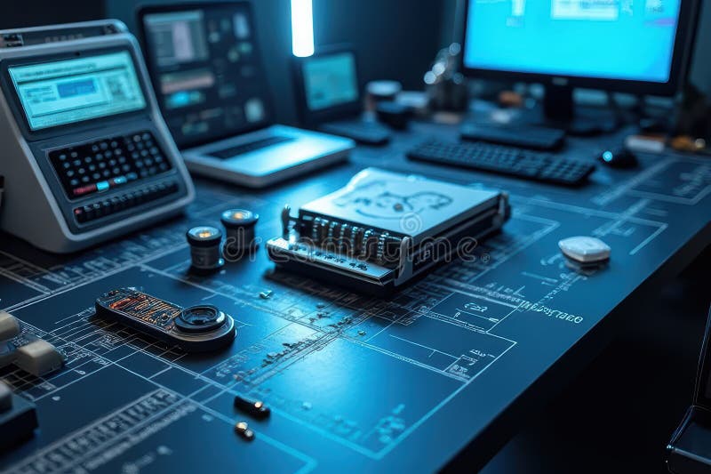 Efficient Tech Tools and Streamlined Workflows Stock Illustration - Illustration of ...