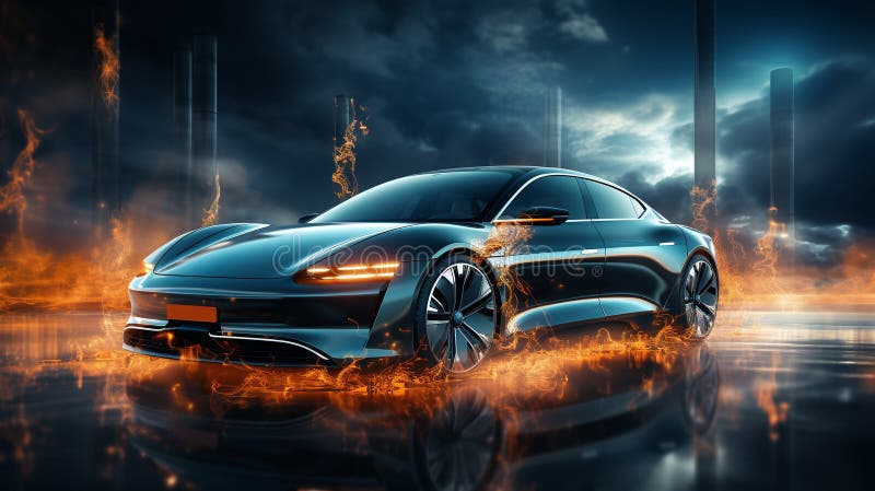 Innovative techno stock illustration. Illustration of noir - 300631017