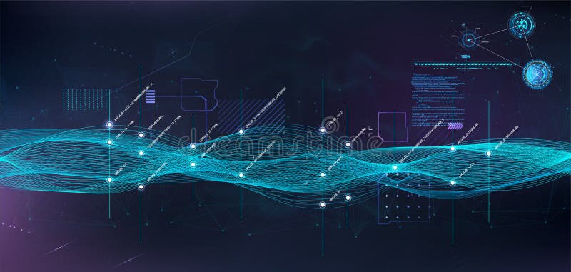 Innovative Technologies, Big Data Algorithms in Futuristic HUD Style Stock Vector - Illustration ...