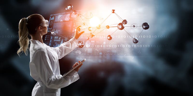 Innovative Technologies in Science and Medicine . Mixed Media Stock ...