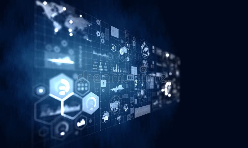 Innovative Technology Background. Mixed Media Stock Illustration ...