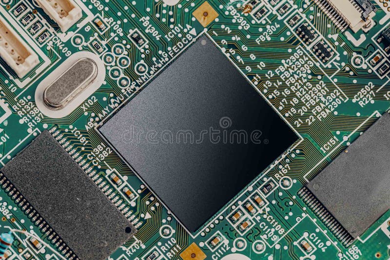 Innovative Technology: Close-up Circuit Board Background with ...