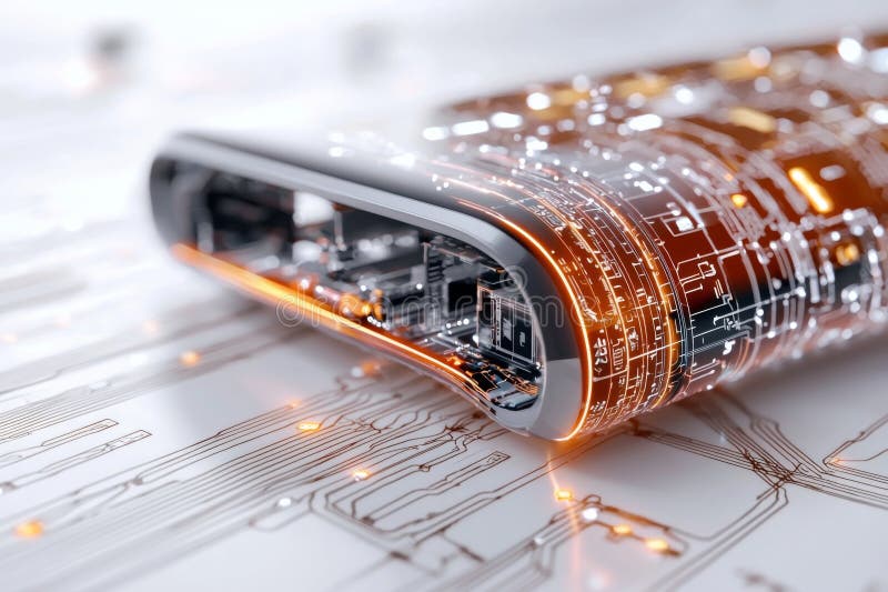 Innovative Technology Design Showcasing a Futuristic Circuit Board and ...