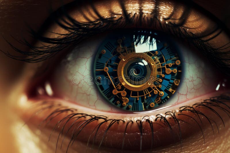 Innovative Technology Digital Eye. Generate Ai Stock Photo - Image of ...