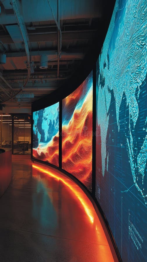 Striking Curved Display Wall Stock Photos - Free & Royalty-Free Stock ...