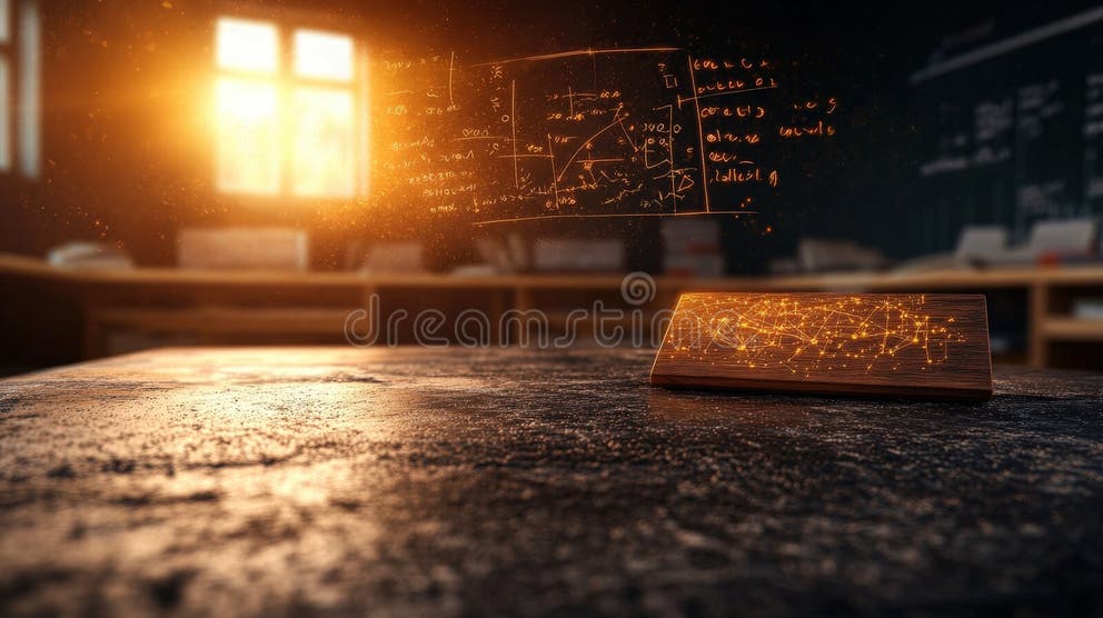 Innovative Technology Display in a Modern Classroom at Sunset ...