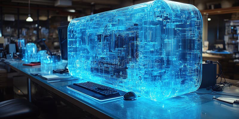 Innovative Technology Display Showcasing a Futuristic Transparent ...