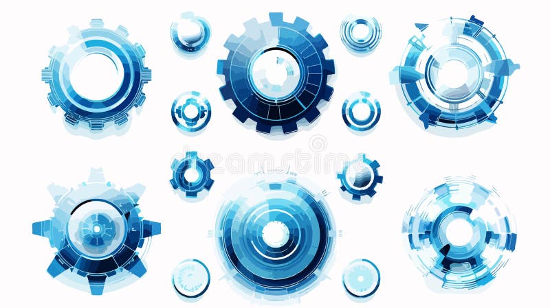 Innovative Technology Gear Circles for Modern UI Designs Stock Vector ...
