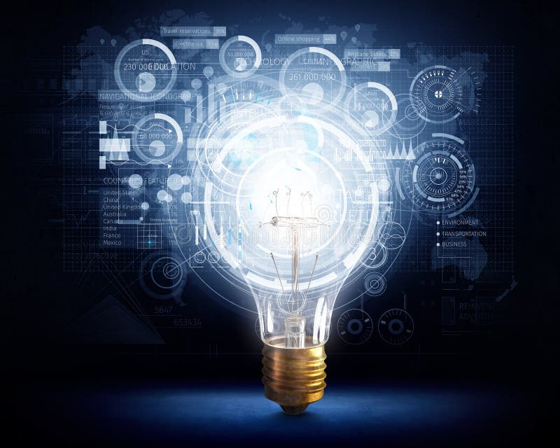 Innovative Technology Ideas . Mixed Media Stock Illustration ...