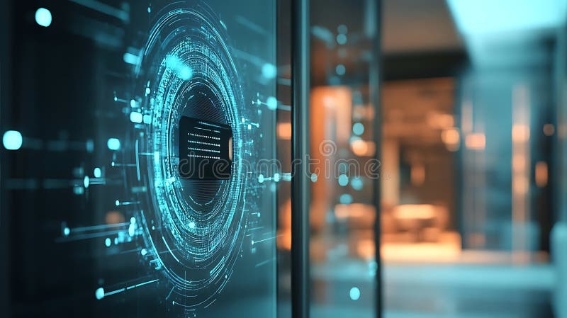 Innovative Technology Interface Display for Futuristic Digital Information Network Access Hub ...