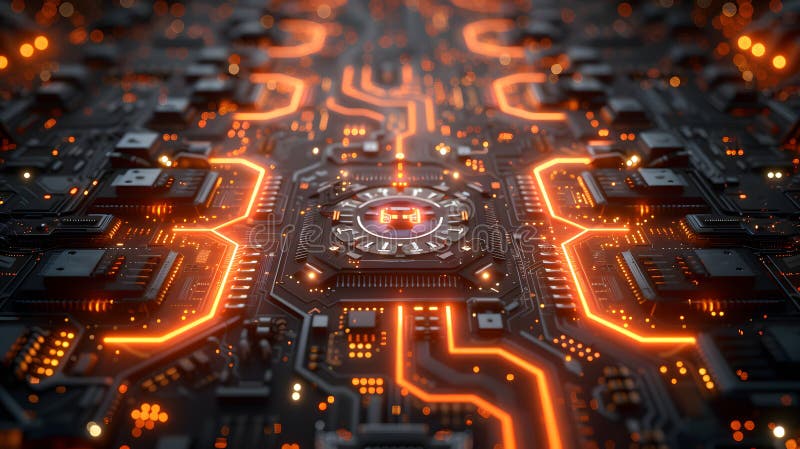 Innovative Technology Landscape Illustration - Futuristic Cityscape ...