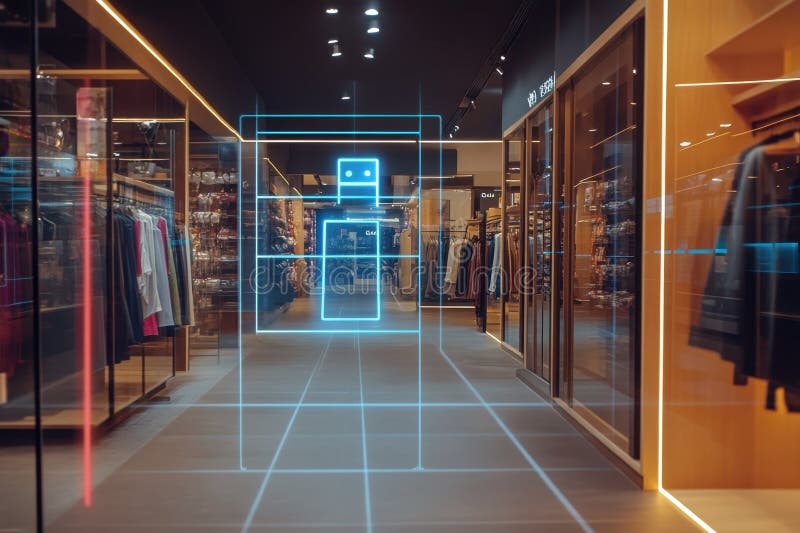 Innovative Technology Showcase in Modern Retail Store with Digital ...