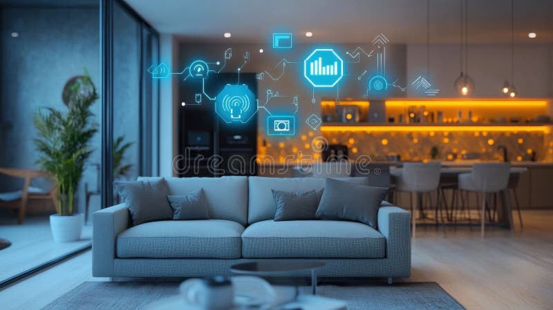 Innovative Technology Simplifying daily Life in Modern Homes Stock ...