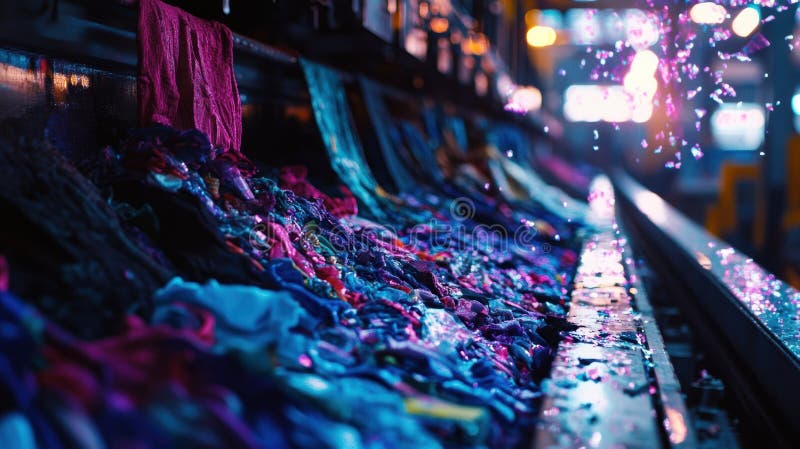 Innovative Textile Production Line Processing Colorful Fabrics with ...