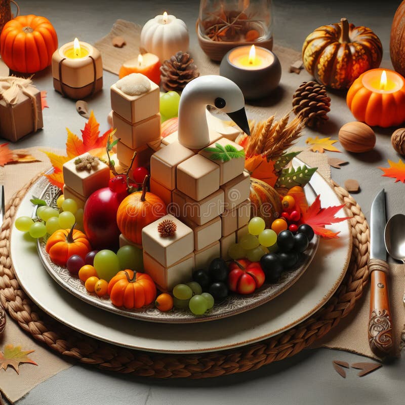 Innovative Thanksgiving Table Setting Stock Illustration - Illustration ...