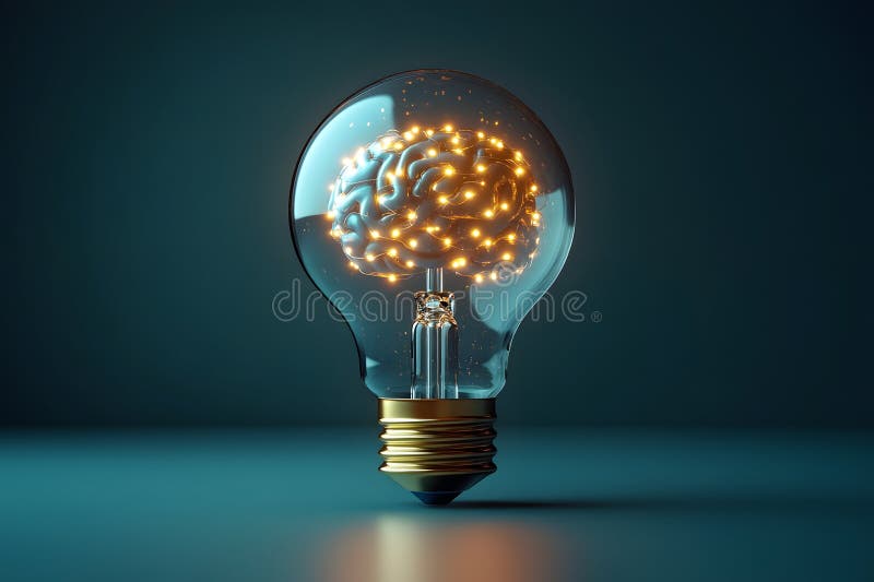 Innovative Thinking Concept with Brain in Light Bulb for Creative ...