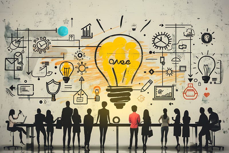 Innovative Tools Surround the Office Team in this Creative Poster Stock ...