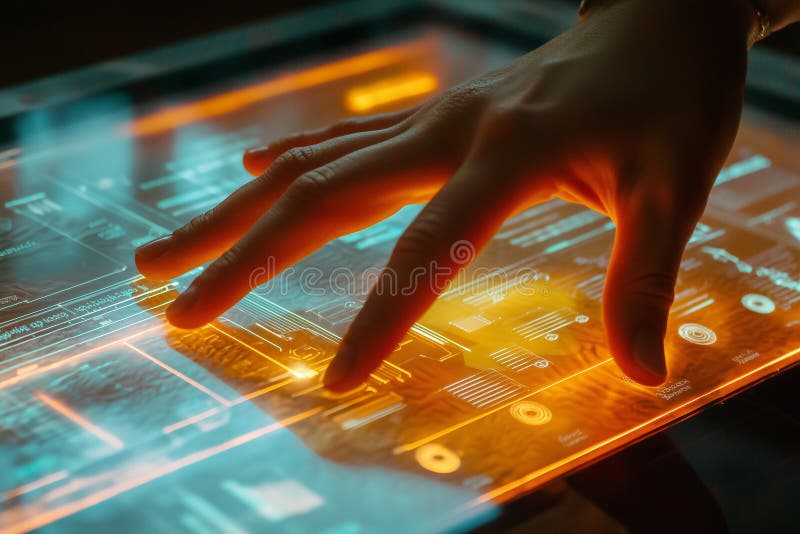 Innovative Touchscreen Technology Display Stock Illustration ...